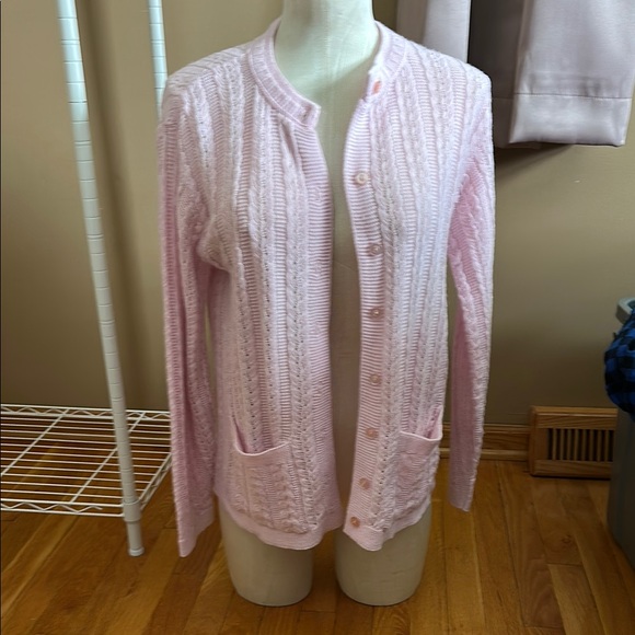 Anthony Richards | Sweaters | Anthony Richards Pink Cable Knit Cardigan ...